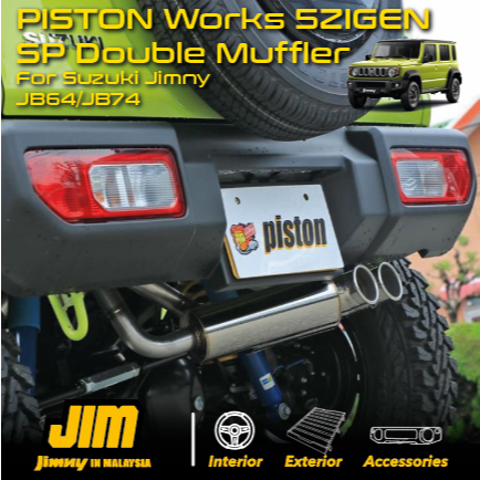 PISTON Works 5ZIGEN SP Double Muffler for JIMNY JB64W Import Japan | Shopee Malaysia