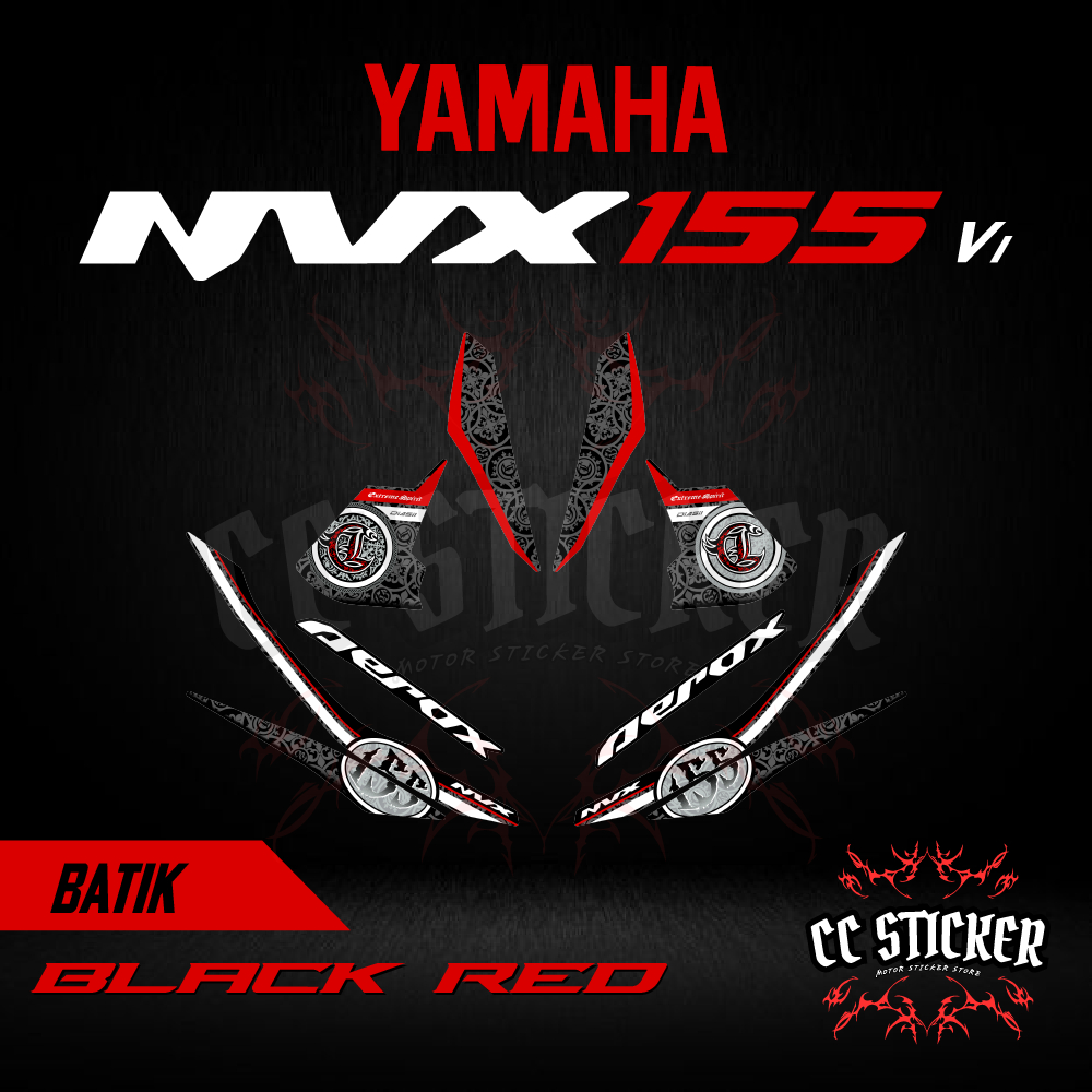 YAMAHA AEROX/NVX 155 V1 | MOTOR STICKER STRIPE BATIK EDITION DESIGN ...