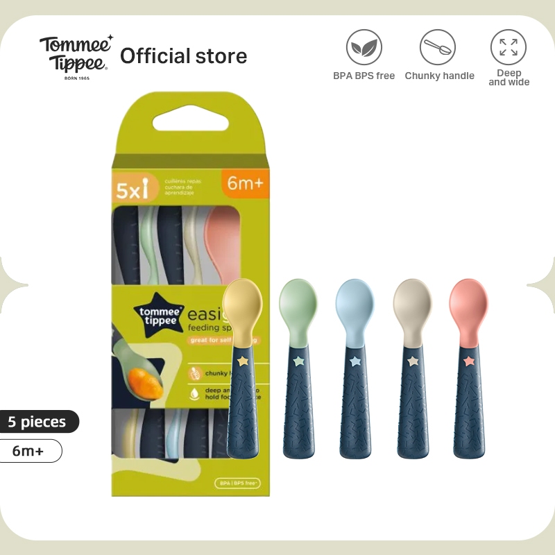 Tommee Tippee Easy Grip Self Feeding Spoon (5 Pcs/Pack) | Shopee Malaysia