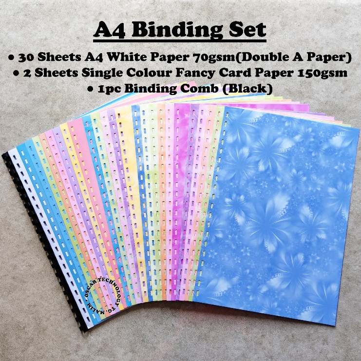 Part 3 - A4 Binding Set (Buku Folio Buku Skrap) Binding Paper With ...