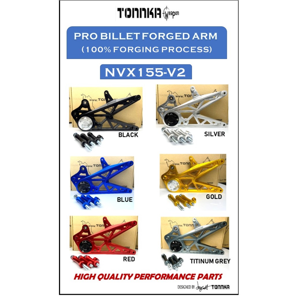 TONNKA WEAPON ARM LARRY SWING ARM NVX V2 100% FORGED PRO BILLET AEROX ...