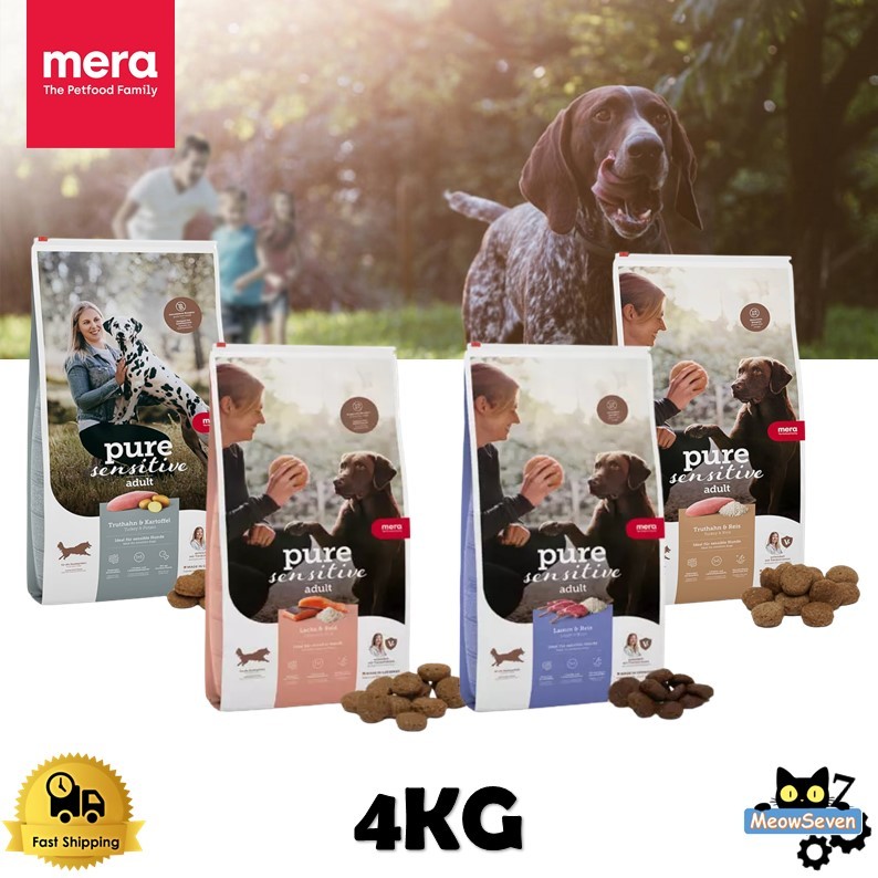 Mera Sensitive Dog Food 4kg & 12.5kg & Exclusive 15kg - ( Mini, Adult, Lamb & Rice, Turkey Rice ...