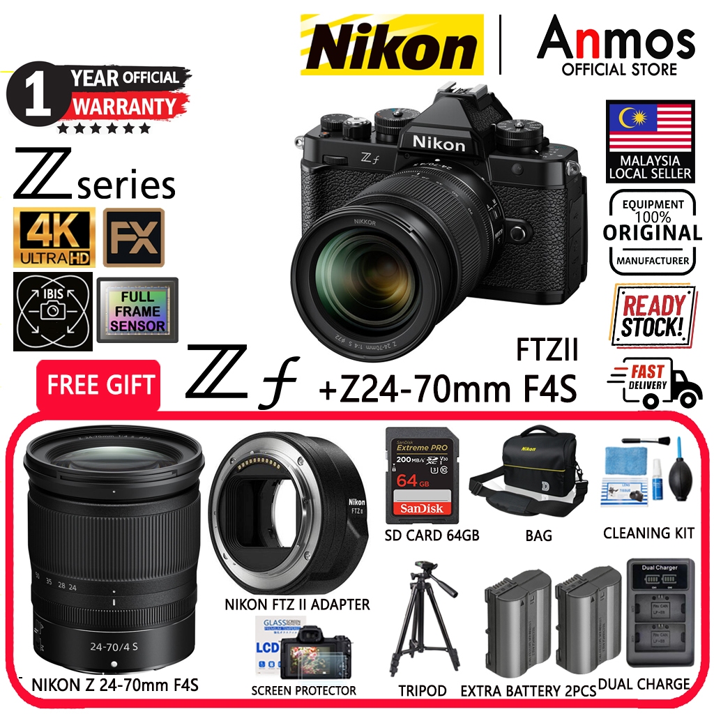 NIKON ZF Full Frame Mirrorless Camera Body / 40mmKit / 24-70mm Kit (1 ...