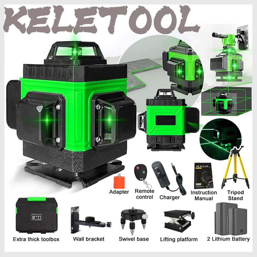 16 line 360° laser level water leveller air laser bangunan Adjustable ...