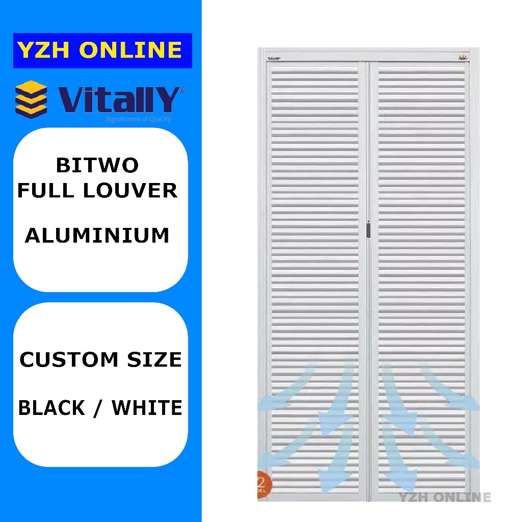 Vitally Louver BiFold Door / Bi2 Door / Full Louver Door / Bathroom ...