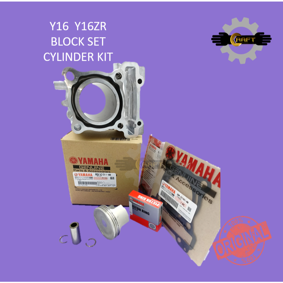 YAMAHA Y16ZR BLOCK SET 100% ORIGINAL CYLINDER KIT SET (BAX-WE13E-00 ...