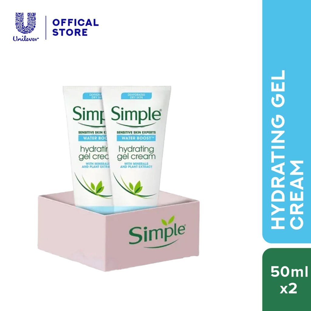 [Twin Pack] Simple Water Boost Hydrating Gel Cream Soft & Smooth Skin ...