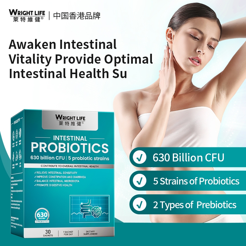 Wright Life Compound Probiotic Powder 600 Billion CFU Promote Bowel ...