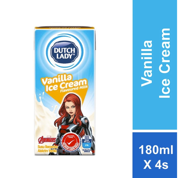 Dutch Lady UHT Marvel Vanilla Ice Cream [180ml x 4] | Shopee Malaysia