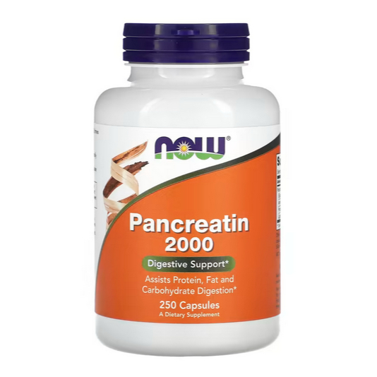 Now Food, Pancreatin 2000, 10X - 200 mg, 100 Capsules | 250 Capsules ...