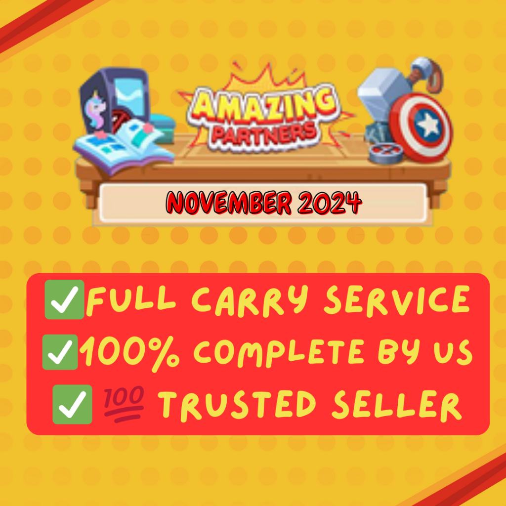 MONOPOLY GO Amazing Partners | FULL CARRY SERVICE | 💯 COMPLETE | FAST ...