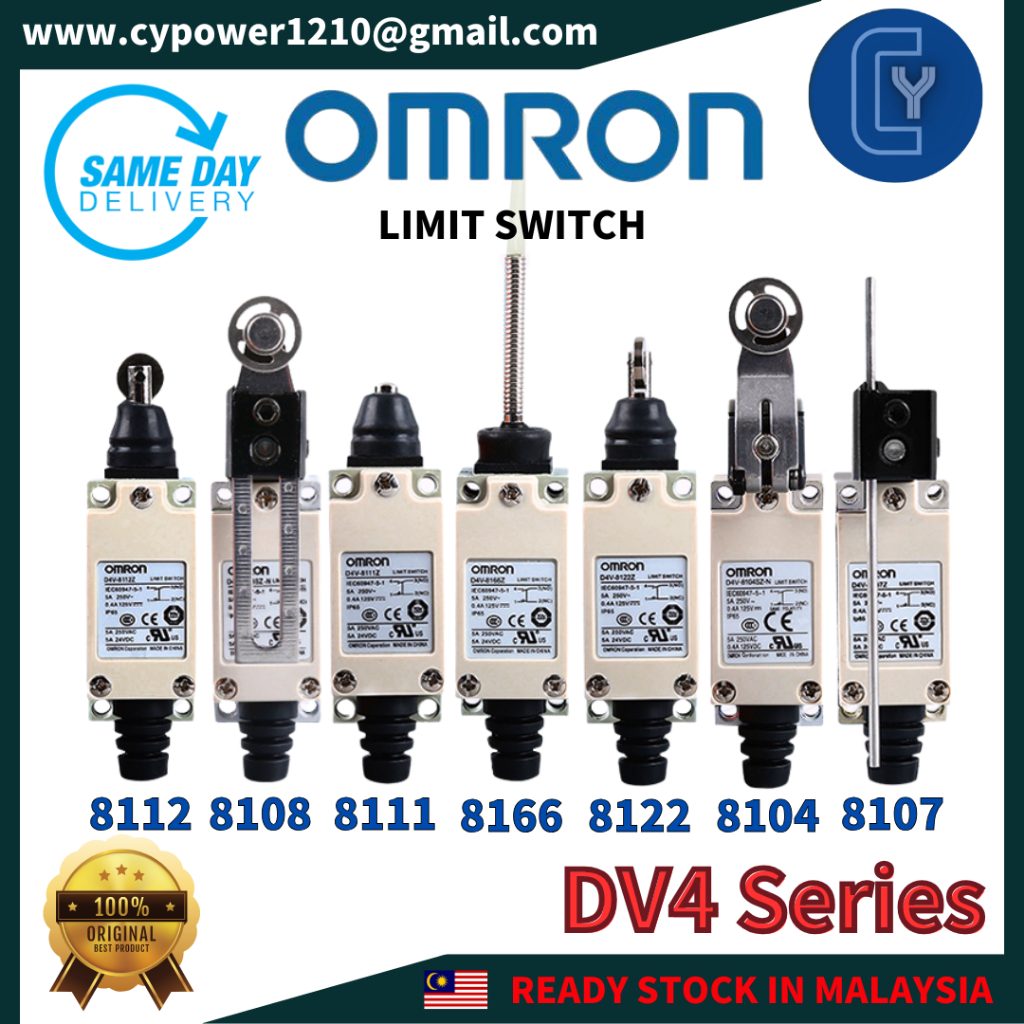 OMRON D4V Series 8166 8104 8108 8107 8111 8112 8122 8169 Limit Switch 100% Genuine OMRON ...
