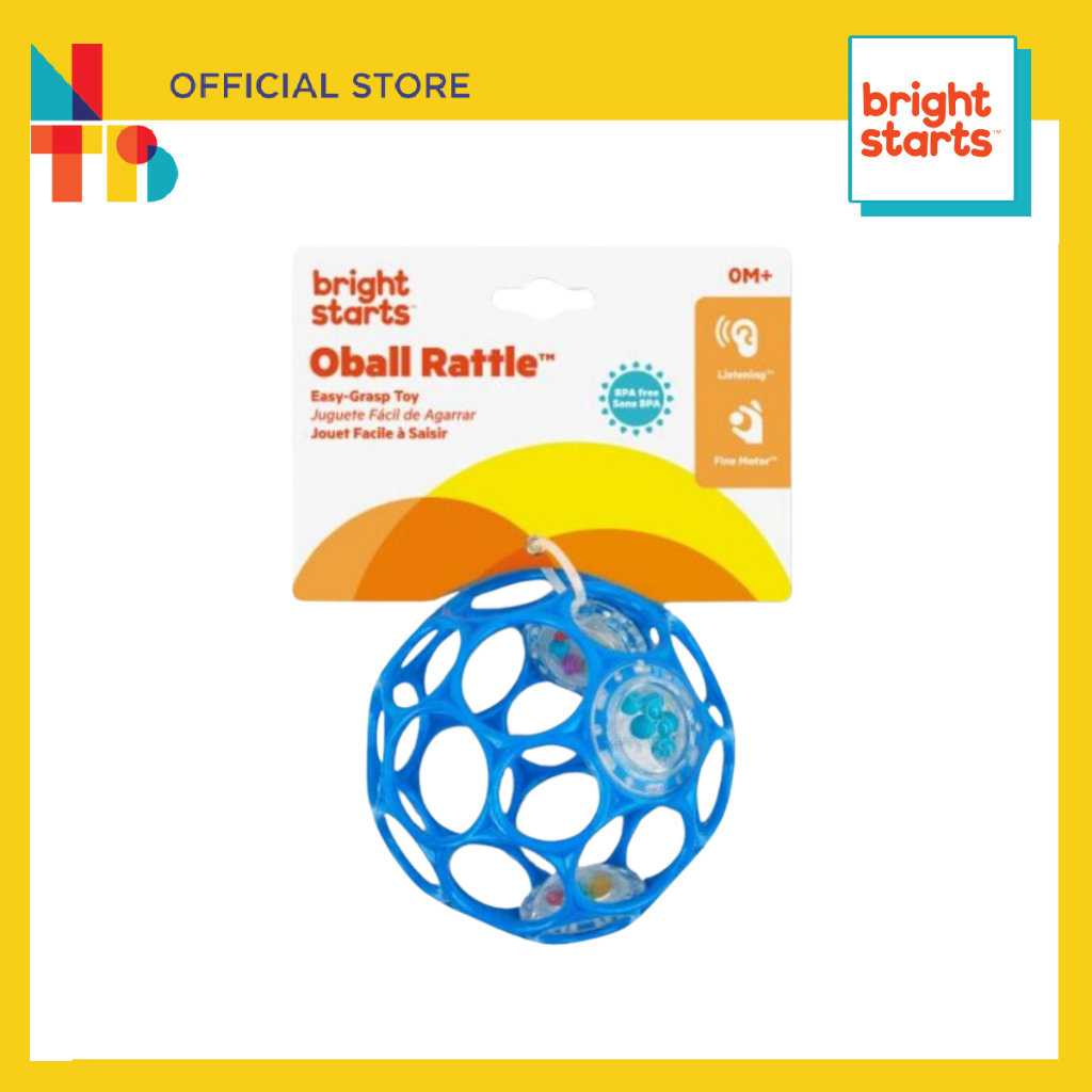 Bright Starts Oball Rattle Peg Toy - Blue | Shopee Malaysia