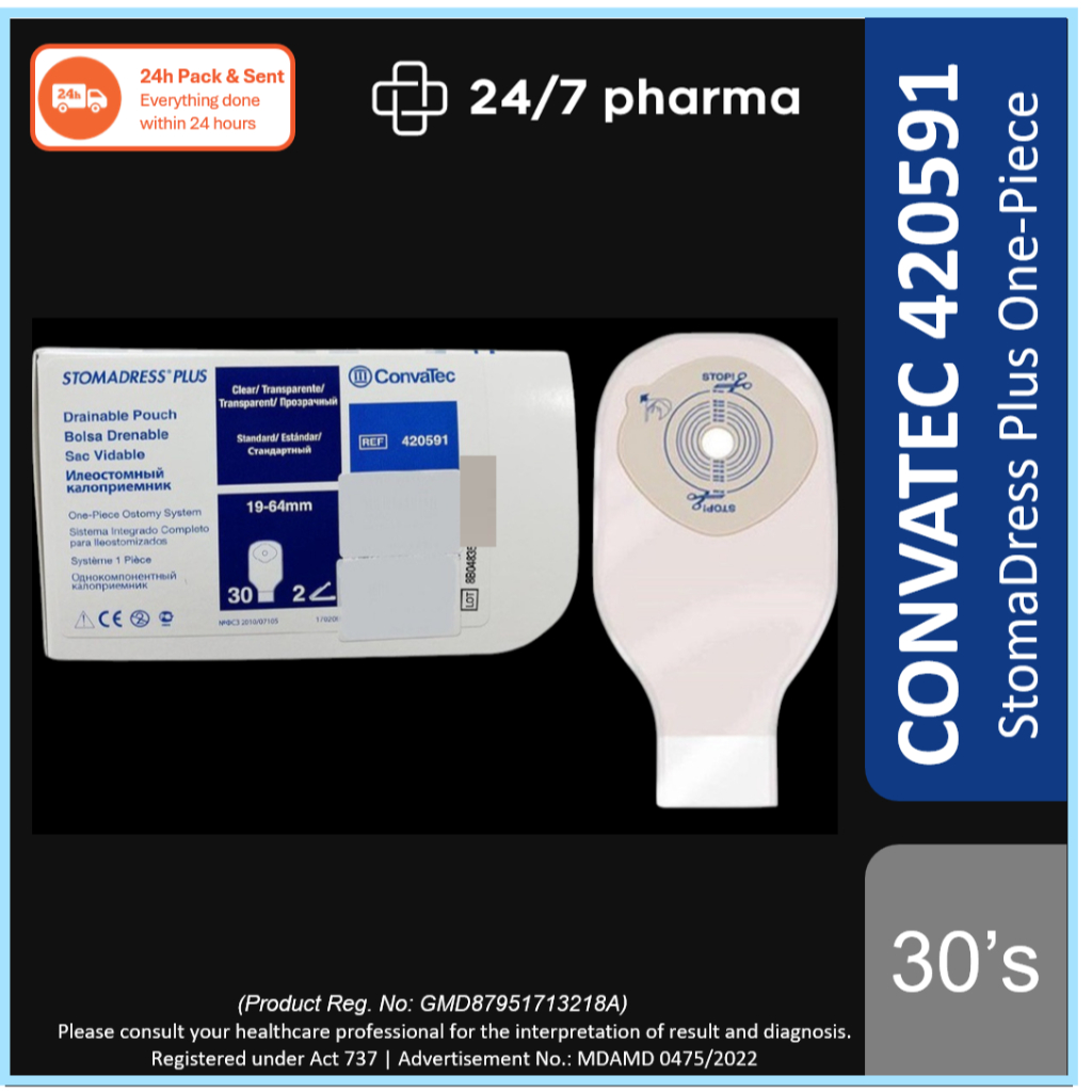 420591 Convatec StomaDress Plus One-Piece System 19-64mm Transparent ...