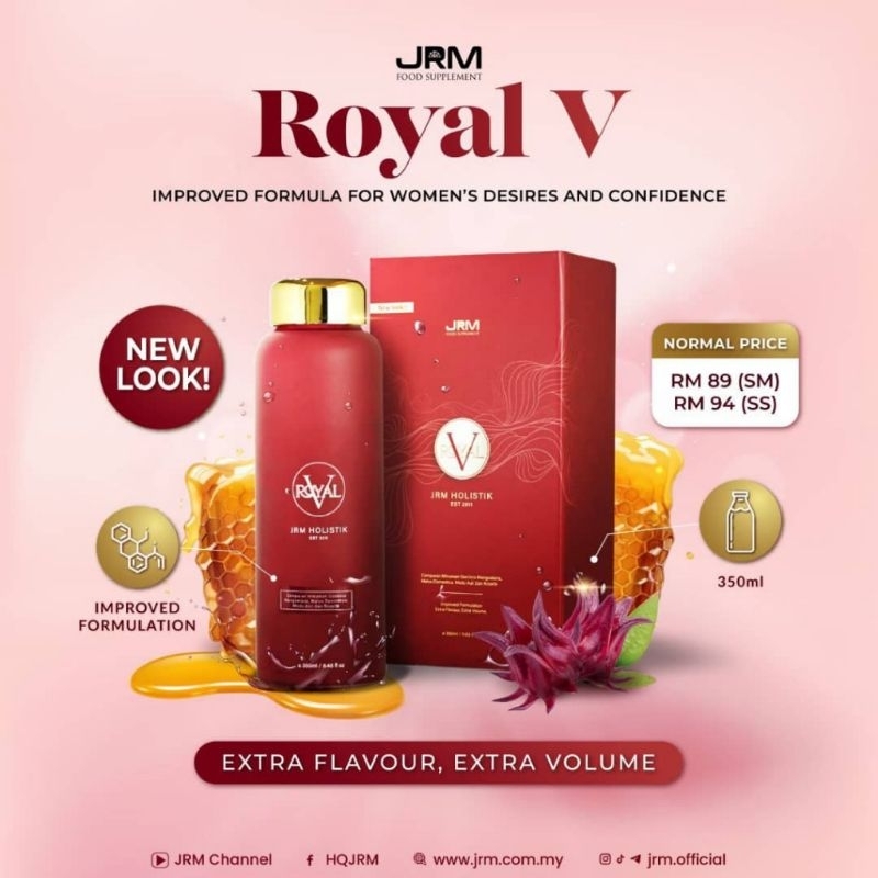 JRM HOLISTIK ROYAL V IMPROVE FORMULA FOR WOMAN JAMU RATU MALAYA (100% ...