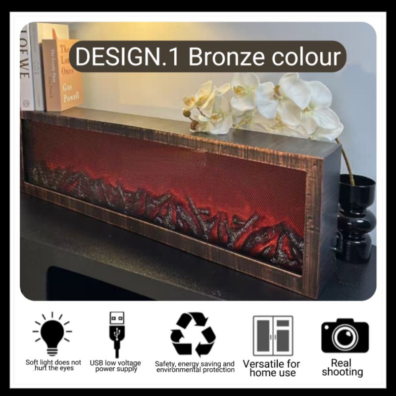 home-living LED simulation fire fireplace | Shopee Malaysia