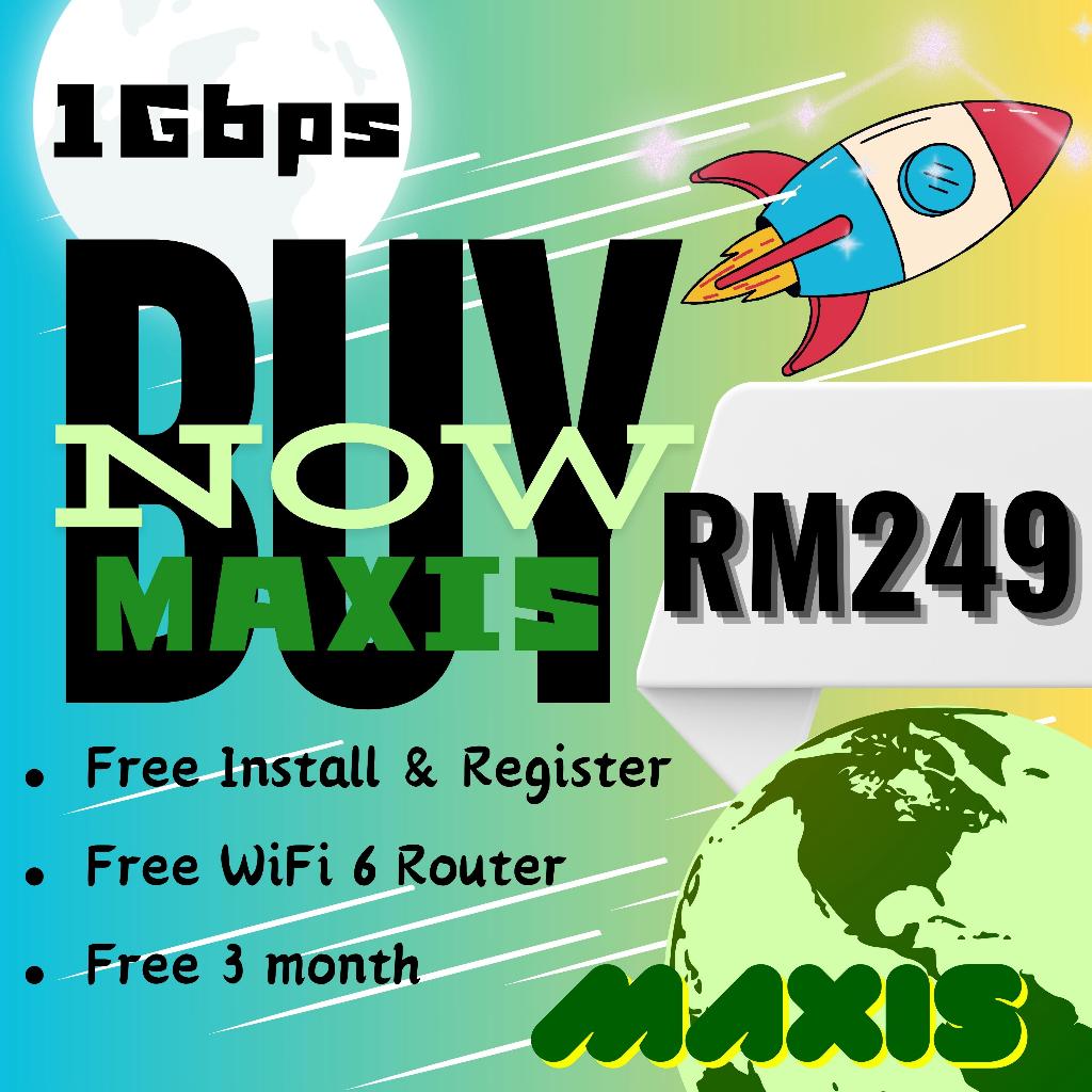🔥1Gbps🔥 Modem Maxis Home Fibre 1Gbps | Unlimited Data Hotspot Wifi ...
