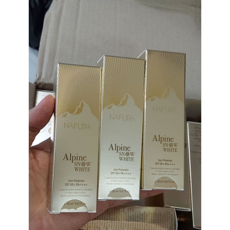 NAFURA ALPINE SNOW WHITE BRIGHTENING GEL CREAM / SUN PROTECTOR SPF 50 ...