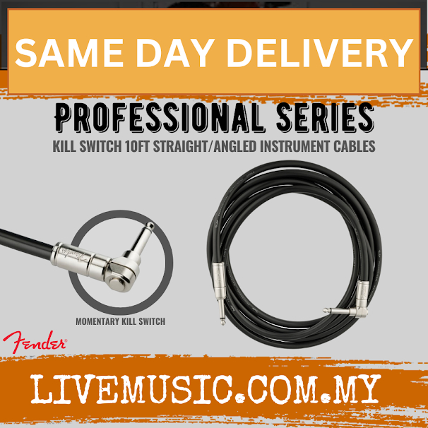 Fender Professional Series Kill Switch 10FT Straight/Angled Instrument ...