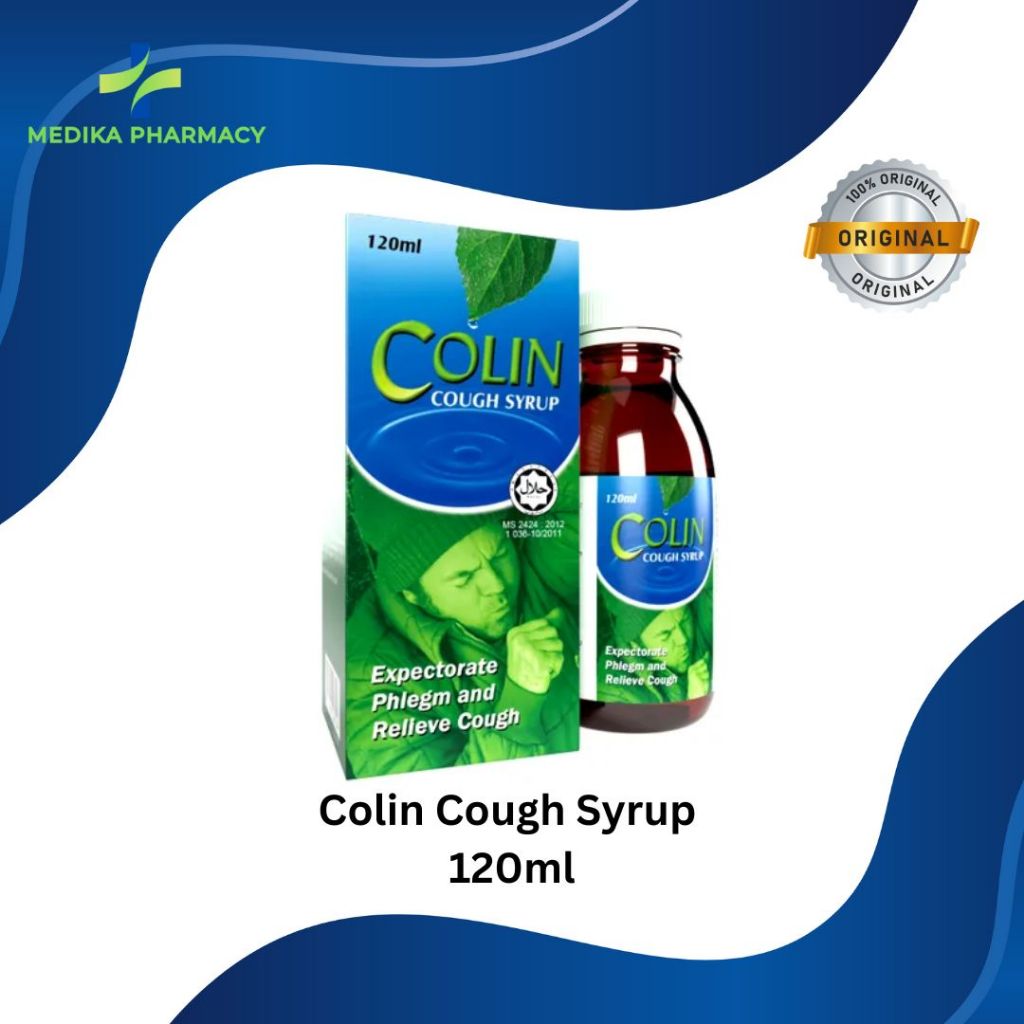 Colin Cough Syrup (120ml) - Guaifenesin For Cough & Phlegm | Shopee ...