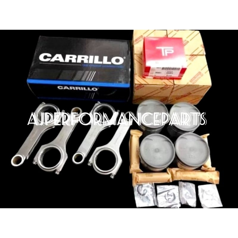 SET COMBO MITSUBISHI 4G93T CARRILLO H-BEAM CONROD & TOYOTA 81.5MM ...