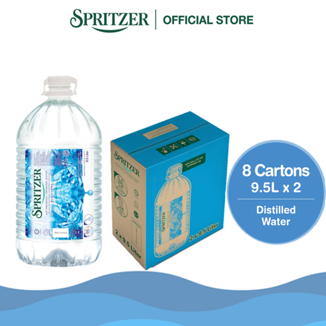 Spritzer Distilled Water - 8 Cartons Bundle (9.5L X 2) | Shopee Malaysia