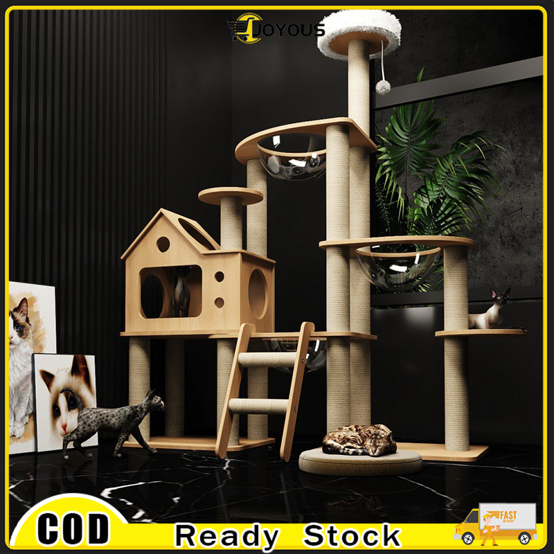 Premium Cat Tree House Wood Cat Condo Cat house Indoor Cat Tower Cat ...