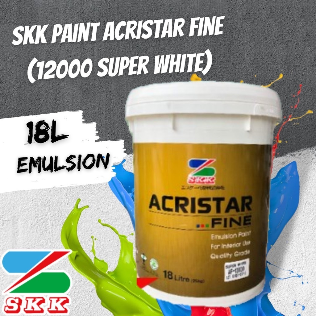 SKK Acristar Fine 18 Liter Emulsion Paint for Economical Interior Wall ...