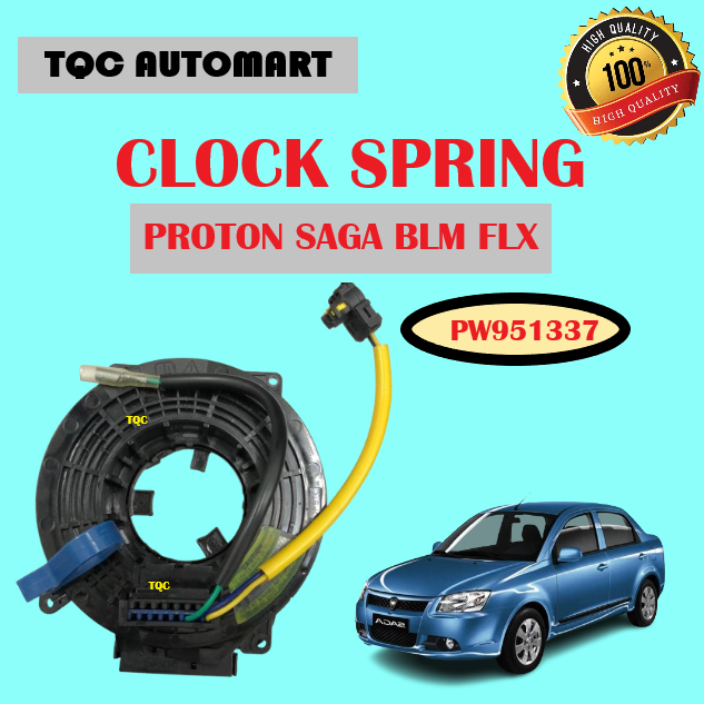 Proton Saga BLM FLX 2 Way New Socket Spring Cable Clock Spring Steering ...