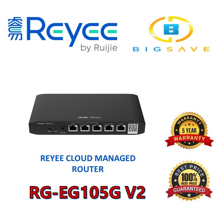 RUIJIE REYEE RG-EG105G V2 REYEE CLOUD MANAGED ROUTER | Shopee Malaysia