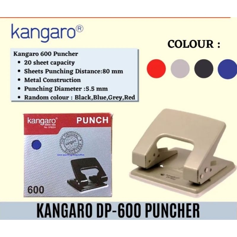 KANGARO PUNCHER (DP-600) / Paper Puncher / Hole Puncher / Two Hole ...