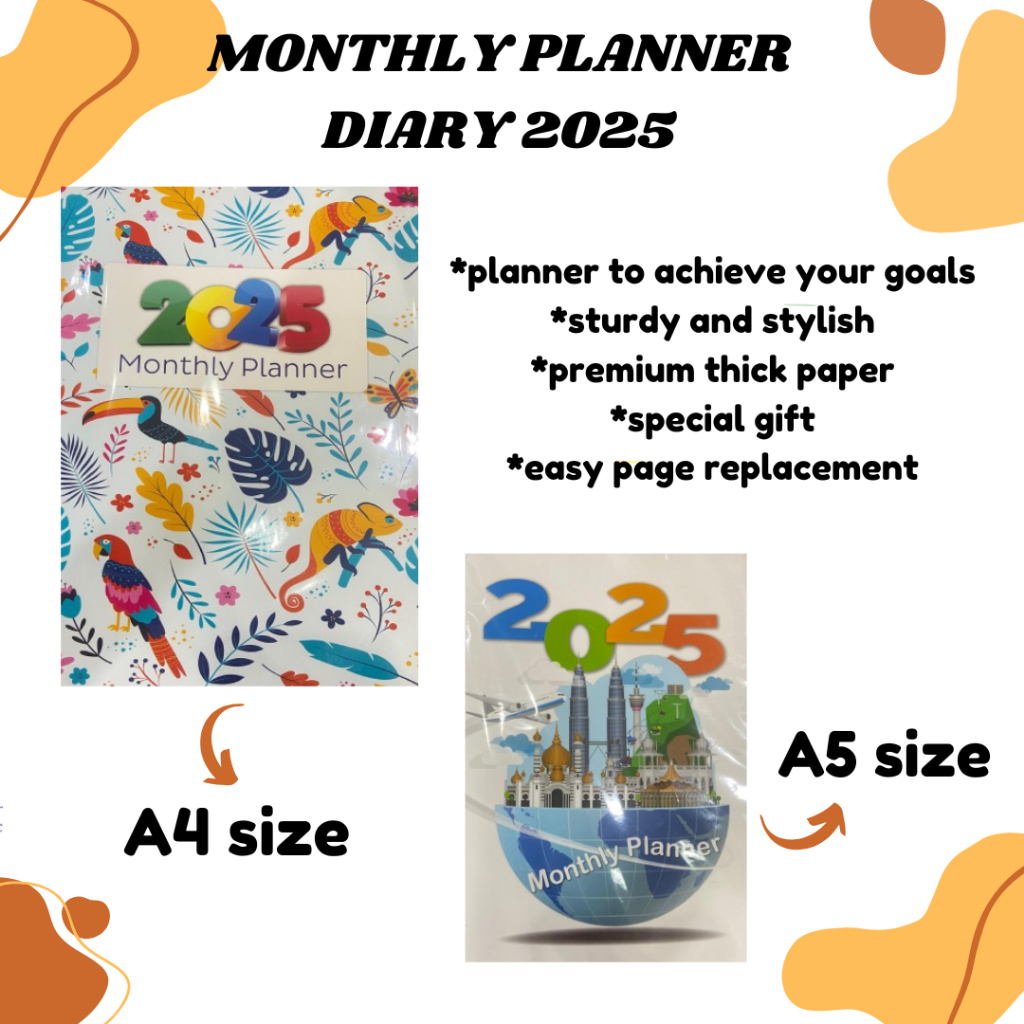 A4/A5 Size 2025 Corporate Planner Diary Desk Table Planner with Islamic ...