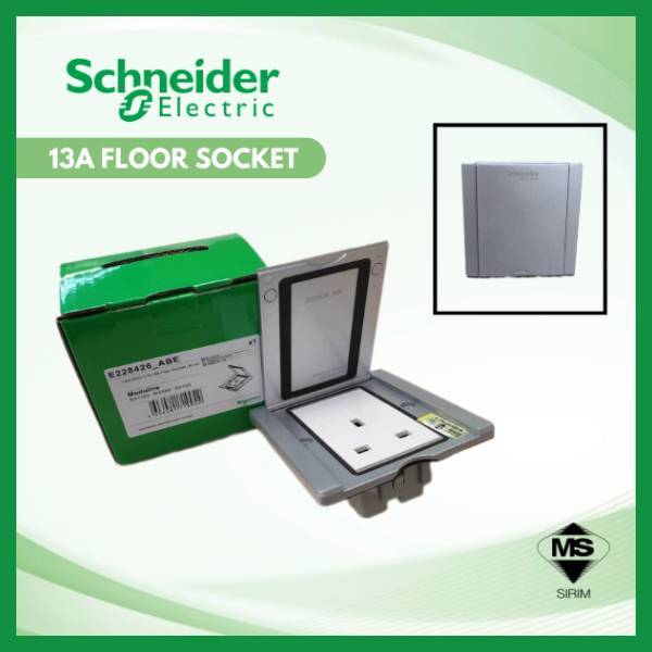 Schneider Electric Moduline Floor Socket 13A 250V Silver (E228426_ABE ...