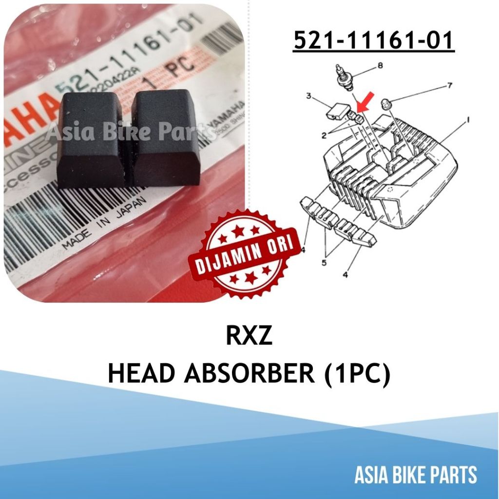 Yamaha Original RXZ Cylinder Head Absorber Grommet / Getah Head - 521 ...
