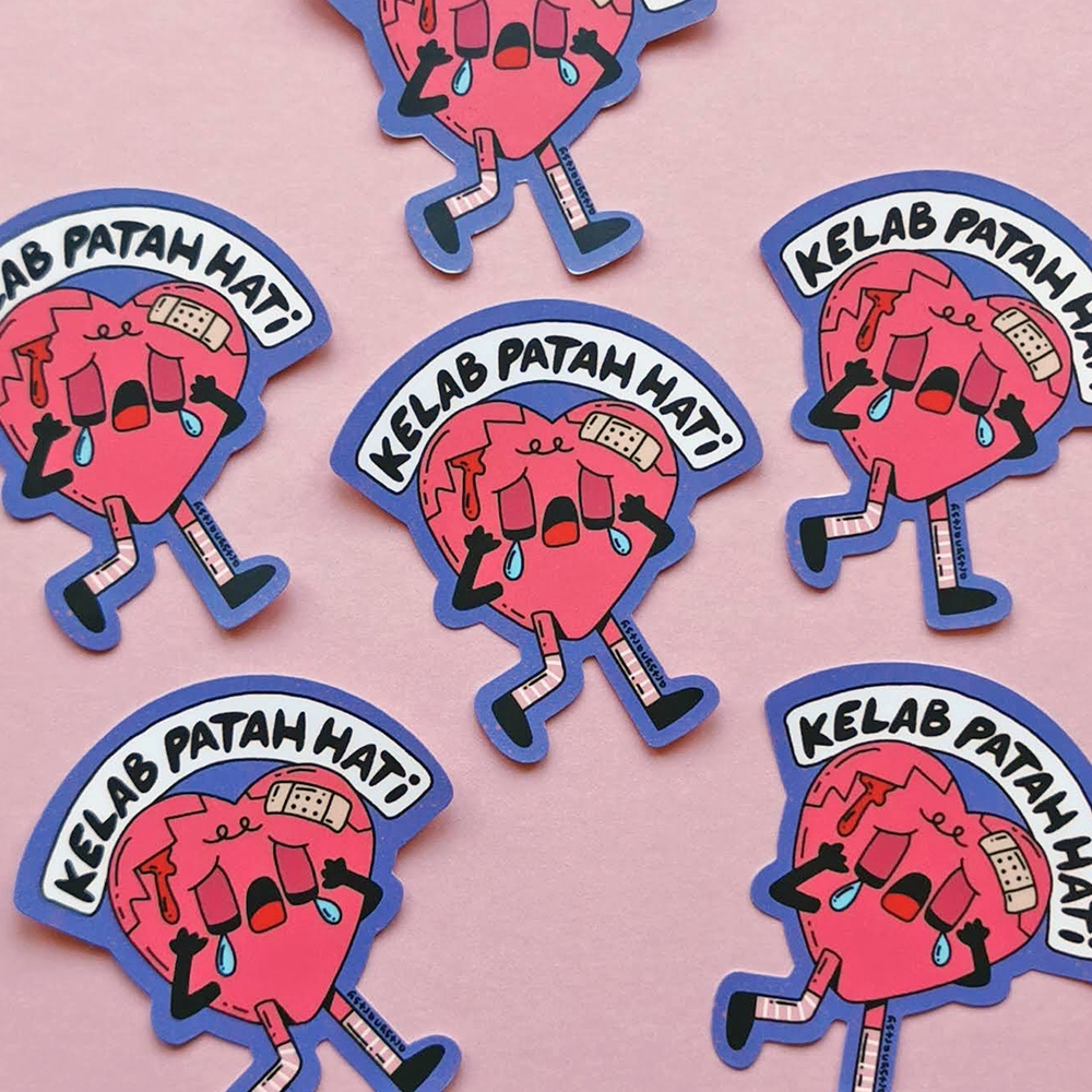 Waterproof/Vinyl Sticker Flake - Kelab Patah Hati | Shopee Malaysia