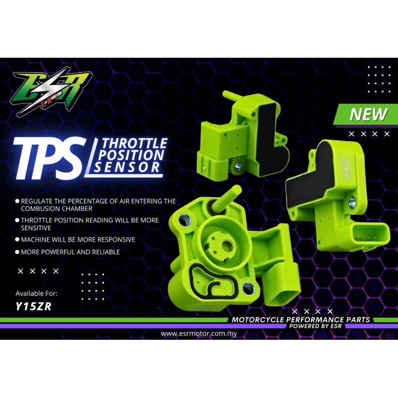 TPS ESR MOTOR & RED LEO RACING TPS FOR Y15ZR & RS150 Y15 Y16ZR 100% ORIGINAL BY ESR MOTOR CL LEE ...