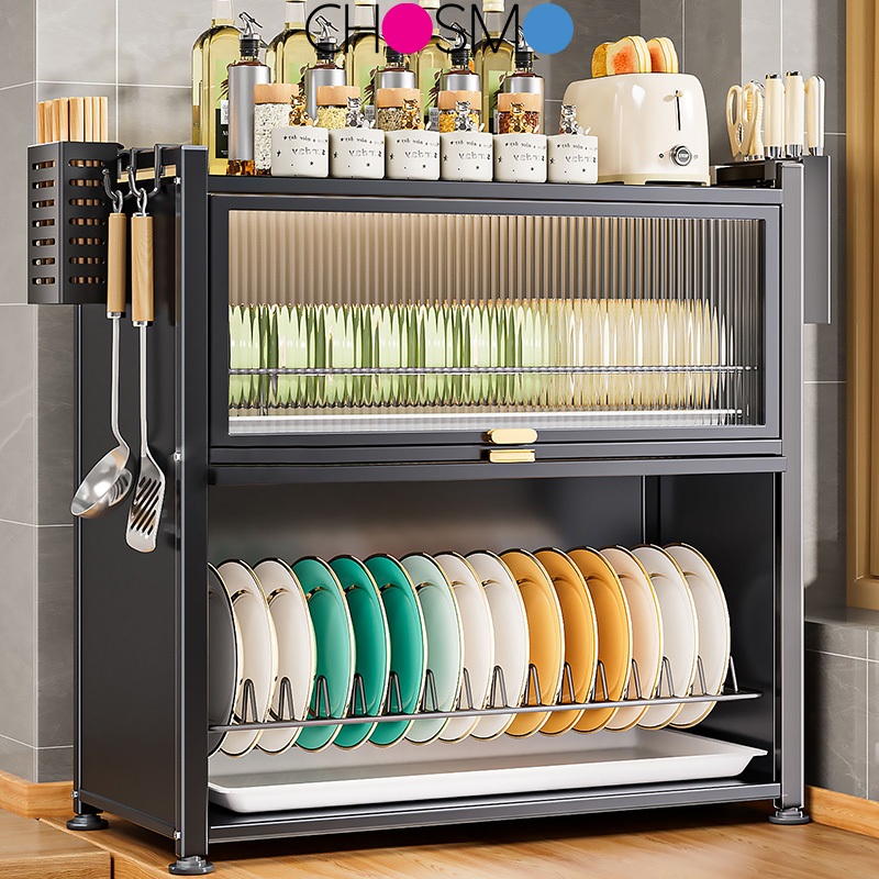 3/4Tier Rak Pinggan Cabinet Dish Rack Dish Drainer Dish Rak Kitchen ...