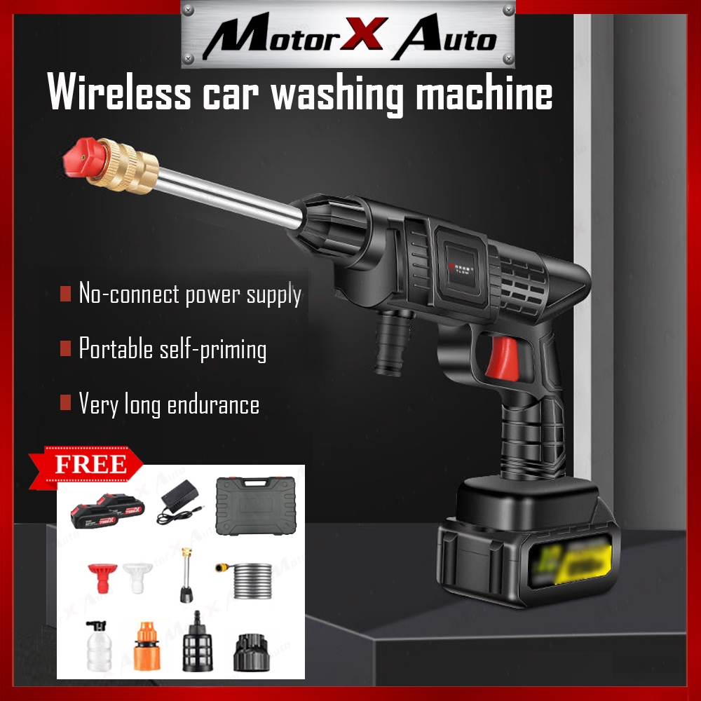 Cordless Water Jet 988VF Portable Water Jet Pump Car Washer Water Gun High Pressure Car Wash ...