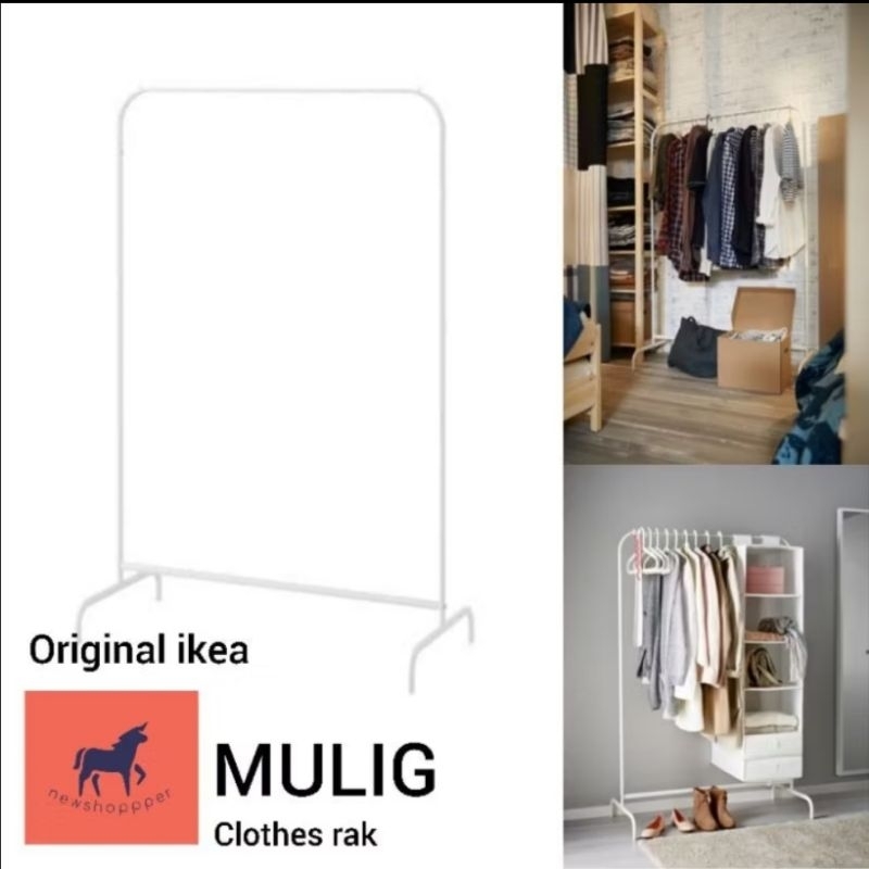 💥ORIGINAL💥Ikea MULIG Clothes rack,white, 99x152cm | Shopee Malaysia