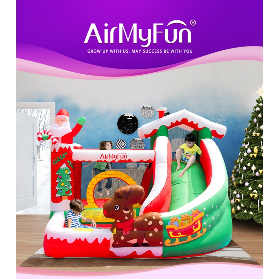 Inflatable Slide AirMyFun Christmas Style Waterpark Castle Slide ...