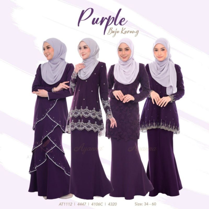 TEMA PURPLE BAJU RAYA 2025 PROMO PRICE | Shopee Malaysia