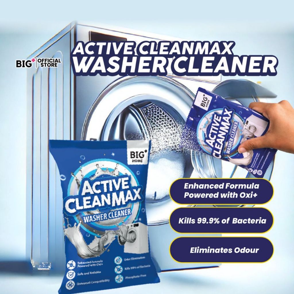 BIG+ Active CleanMax Washing Machine Cleaner (1 Pack 125g) Washer Tub ...