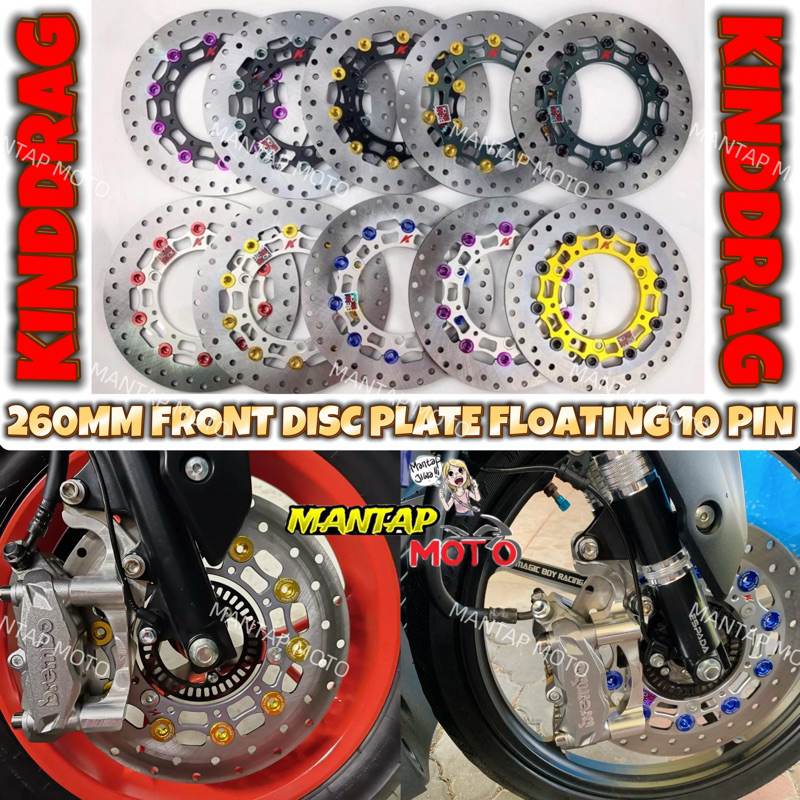 NMAX NVX DEPAN FRONT DISC PLATE 260MM FLOATING 10PIN KINGDRAG | Shopee ...