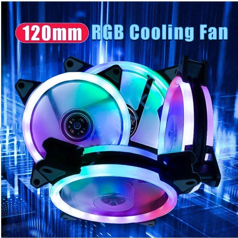 LED Cooling Fan RGB 120mm 12cm DC 12V Brushless Cooler For Computer ...