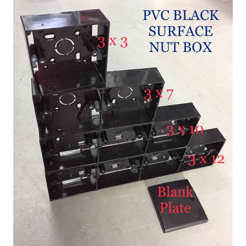 Black PVC Surface Nut Box PVC Box Switch box PVC Nut Box Electrical Box ...