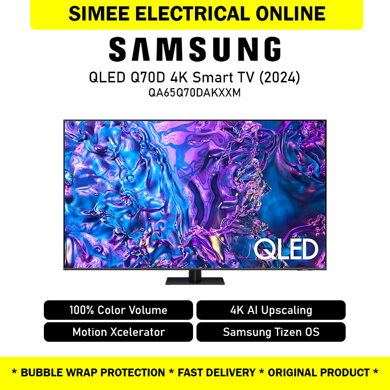 SAMSUNG 65 Inch Q70D QLED 4K Smart TV With 120Hz 100% Colour Volume with Quantum Dot ...