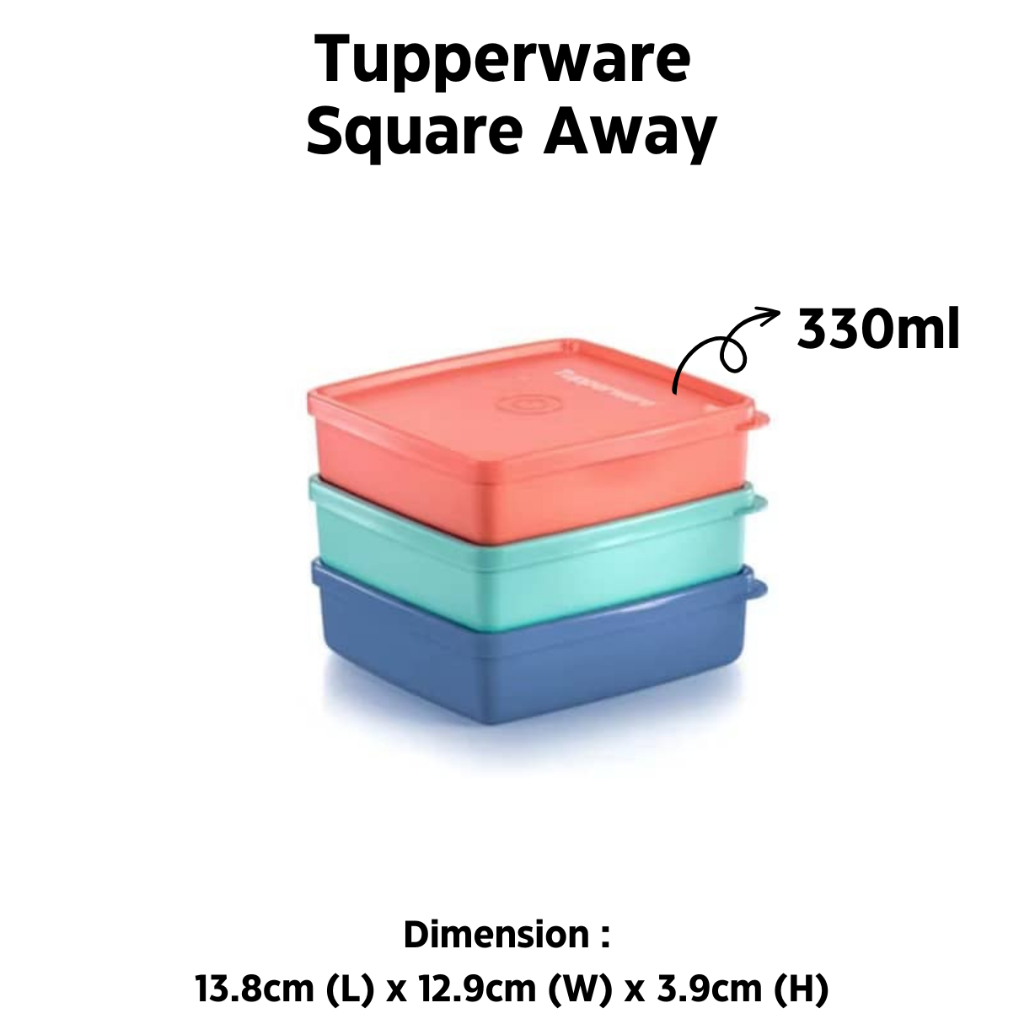Tupperware Square Away 330ml (1 pc) | Shopee Malaysia