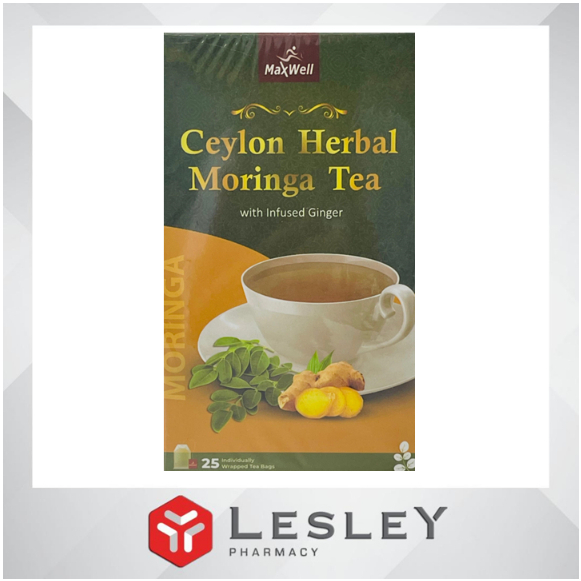 Maxwell Ceylon Herbal Moringa Tea with Infused Ginger (25s) | Shopee ...