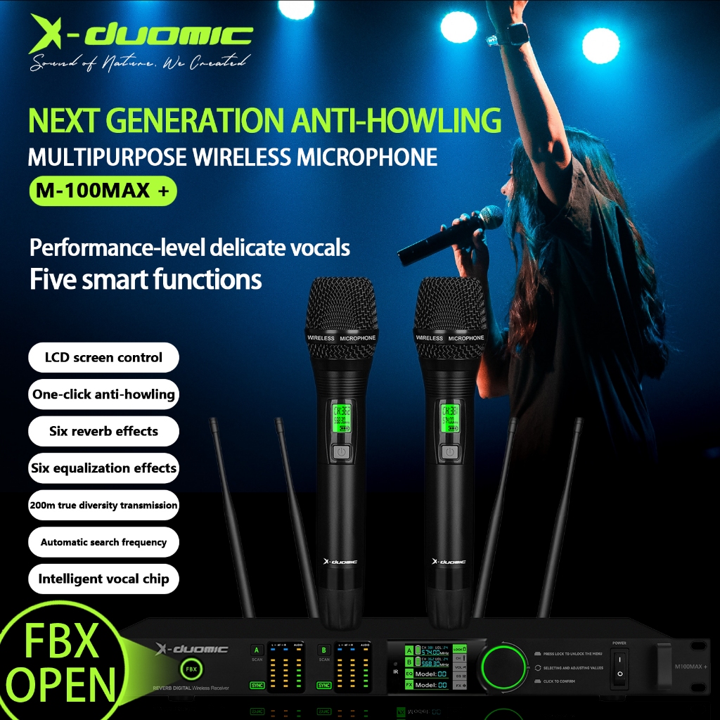 UHF wireless handheld microphone system home KTV stage performance anti ...