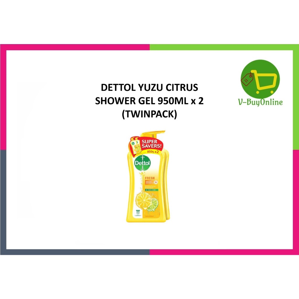 DETTOL YUZU CITRUS SHOWER GEL 950ML x 2 (TWINPACK) | Shopee Malaysia